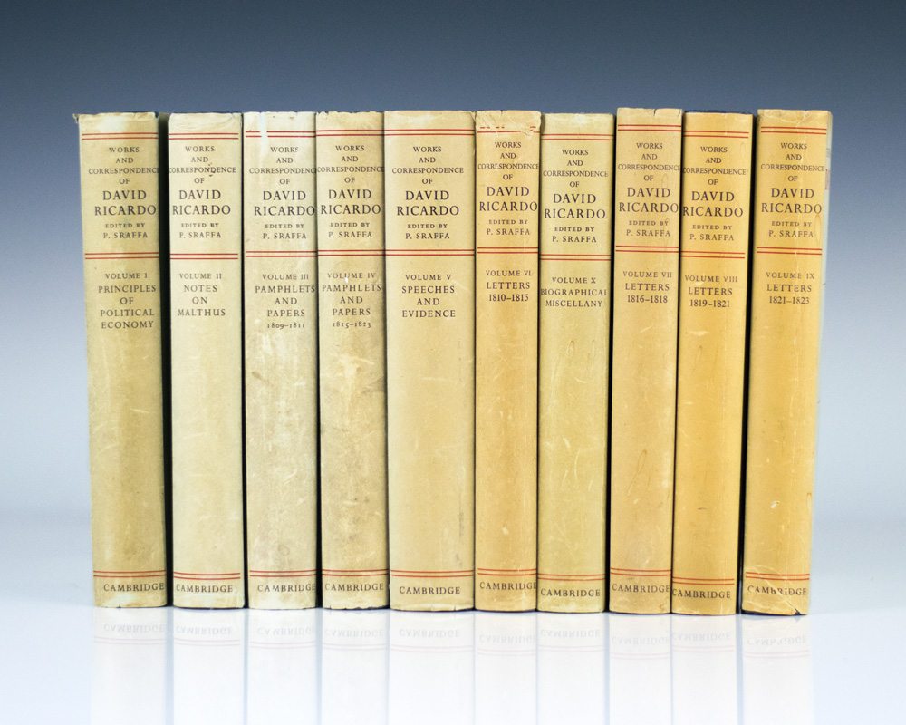 The Works And Correspondence Of David Ricardo First Edition