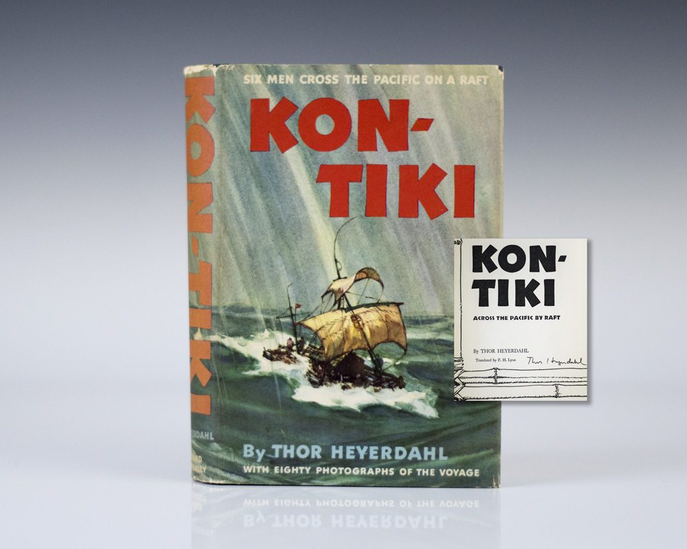 Kon Tiki Thor Heyerdahl First Edition Signed Rare Book