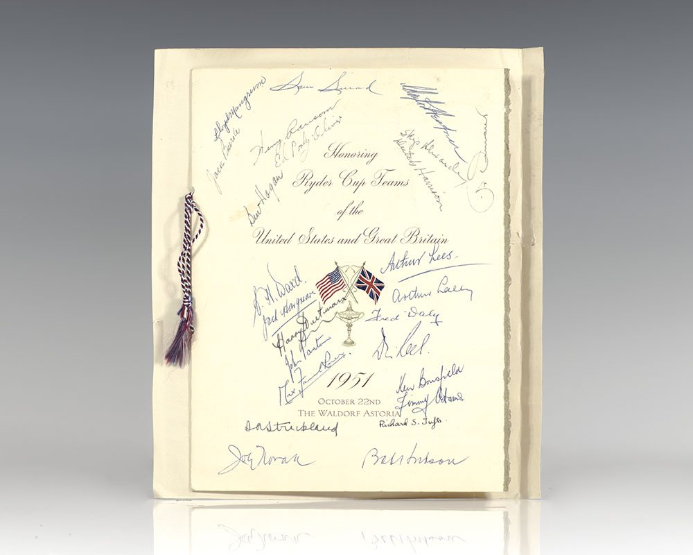 Ryder Cup Signed Ben Hogan Sam Snead