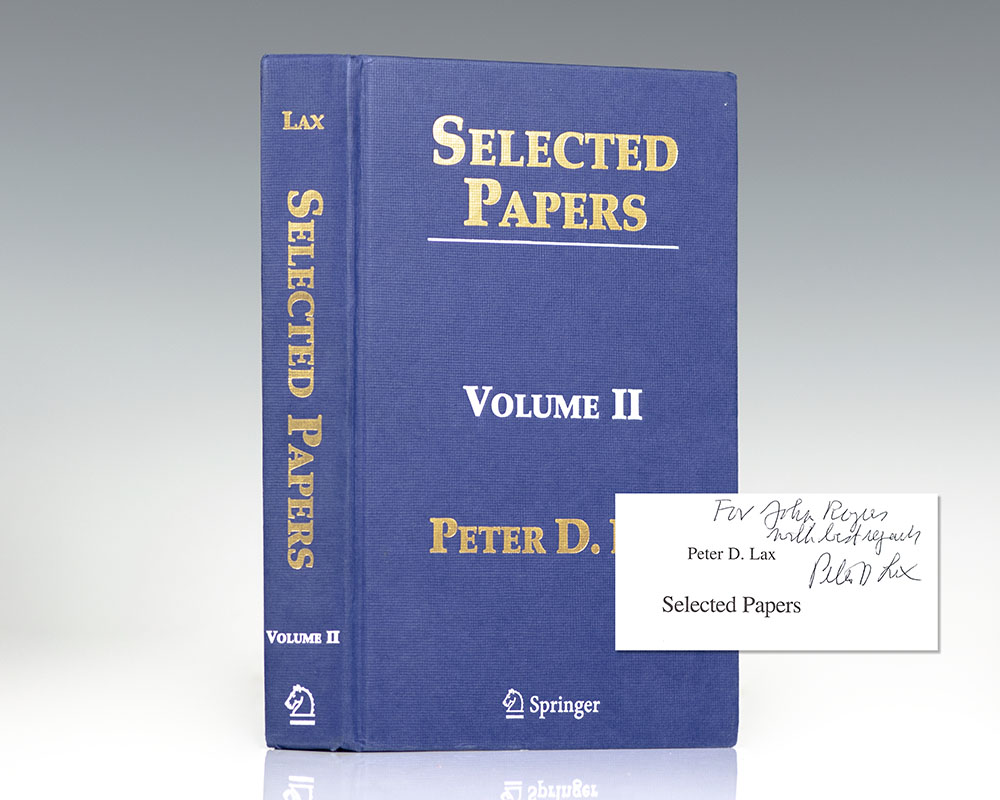 Peter Lax First Edition Signed Math
