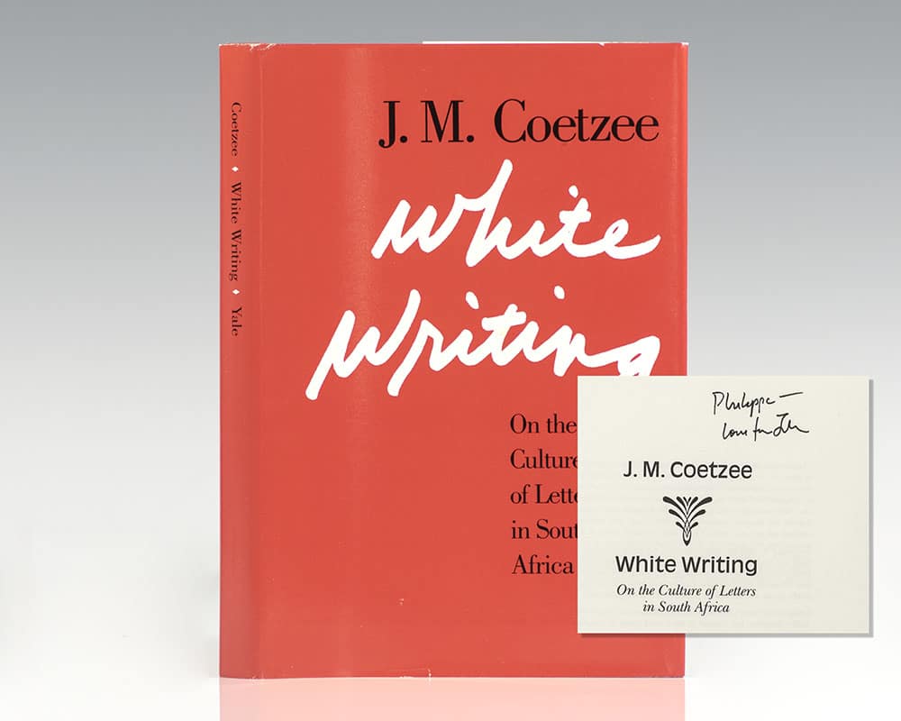 White Writing Coetzee First Edition Signed