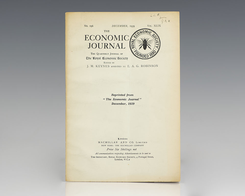 The Foundations of Welfare Economics John Richard Hicks First Edition ...