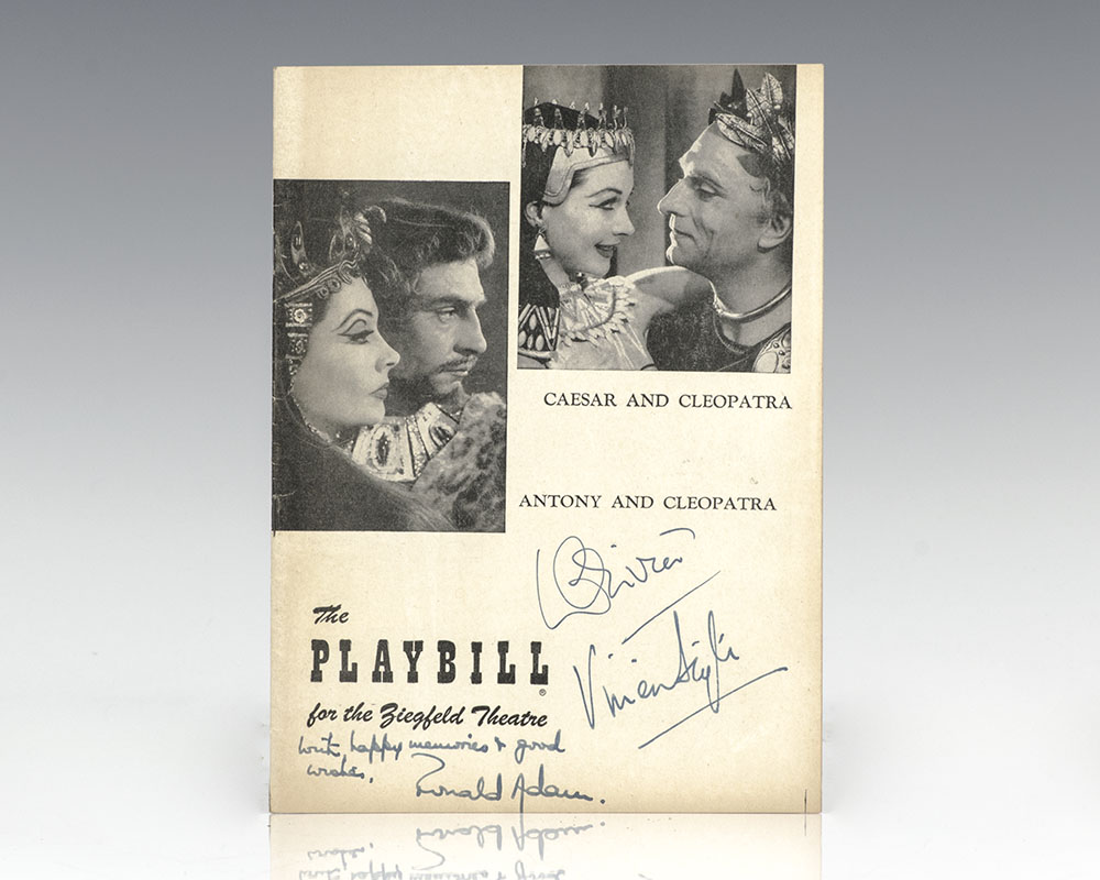 Original Caesar and Cleopatra/Antony and Cleopatra Signed Playbill