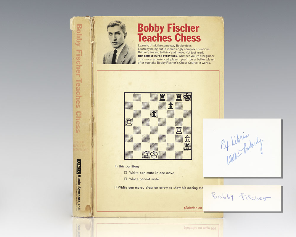 Bobby Fischer Teaches Chess Fischer First Edition Signed Rare