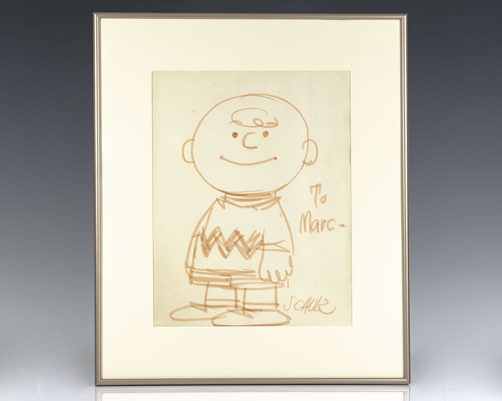 Charles Schulz Signed Charlie Brown Drawing. - Raptis Rare Books | Fine ...