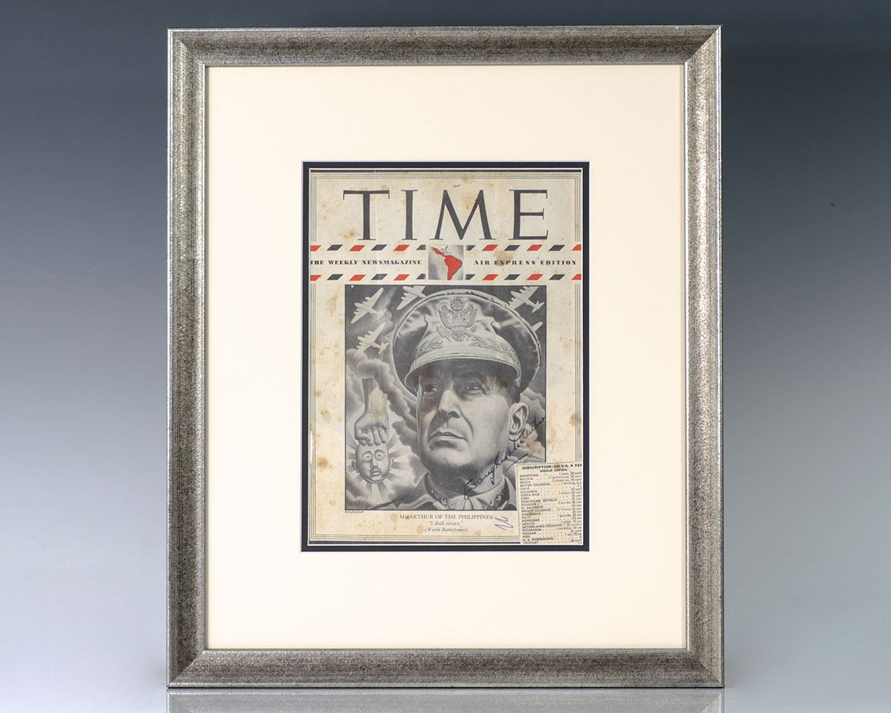 Douglas MacArthur Signed Time Magazine Cover. - Raptis Rare Books ...