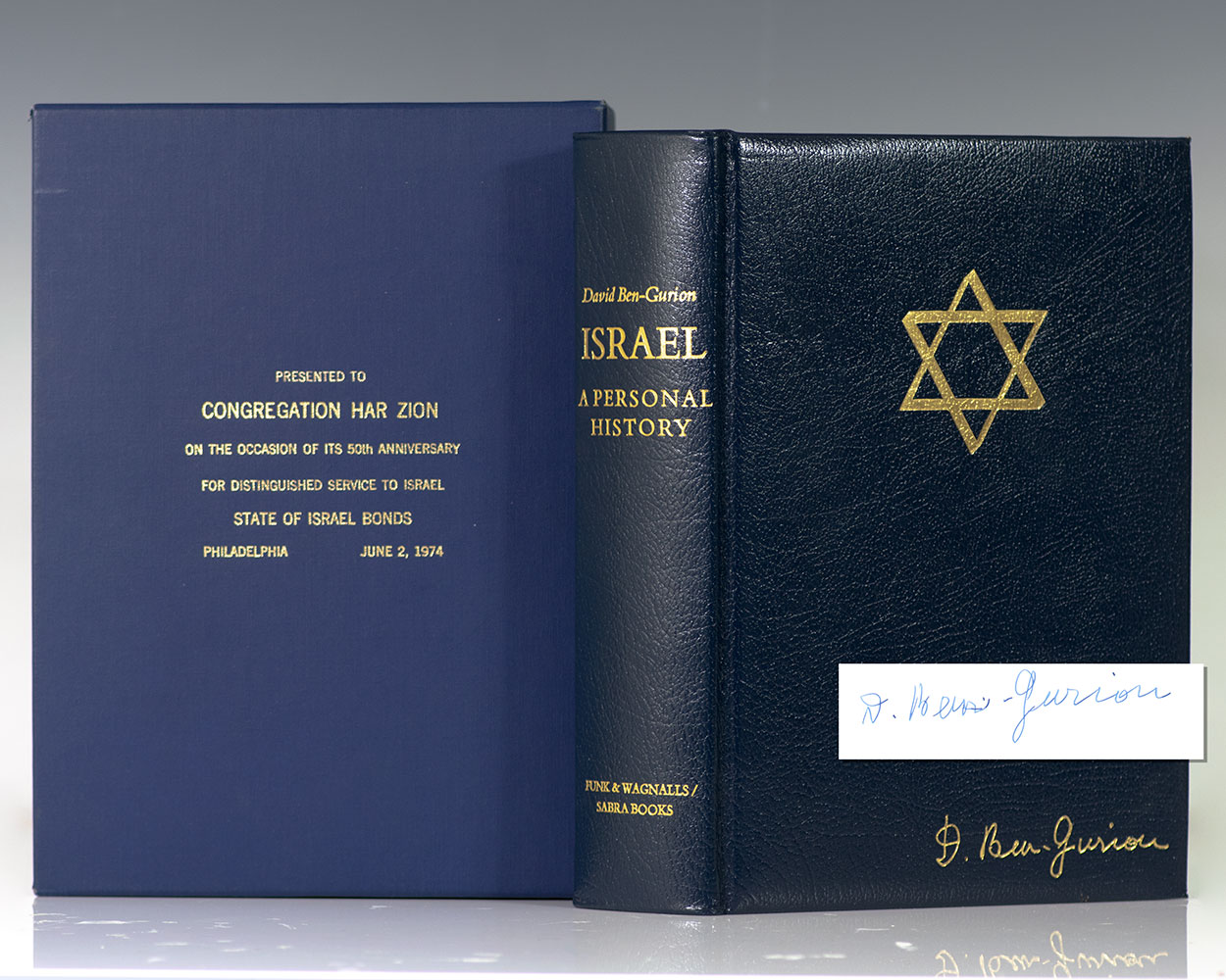 Israel David Ben-Gurion Signed Limited First Edition Rare Book