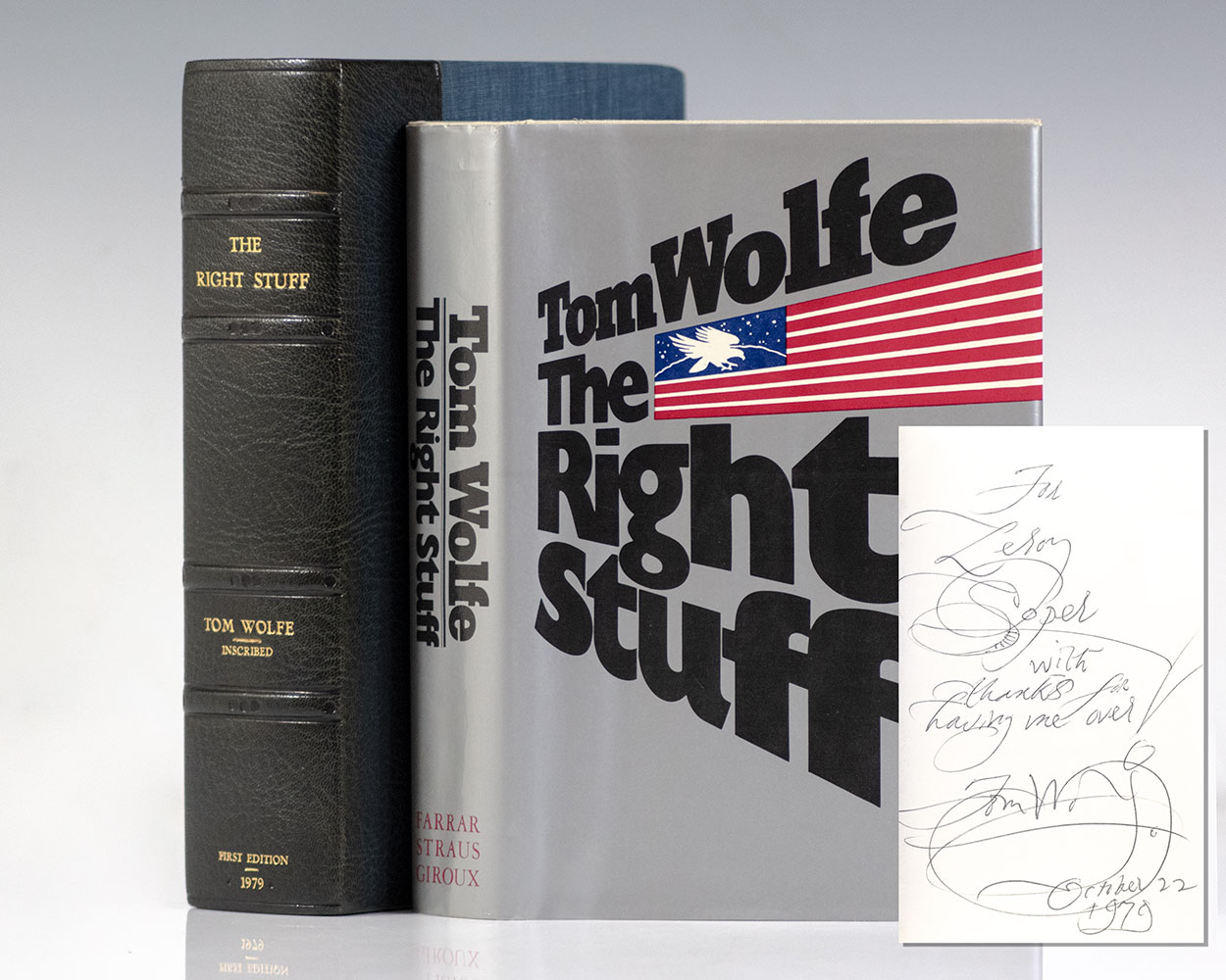 The Right Stuff Tom Wolfe First Edition Signed John Glenn Chuck Yeager