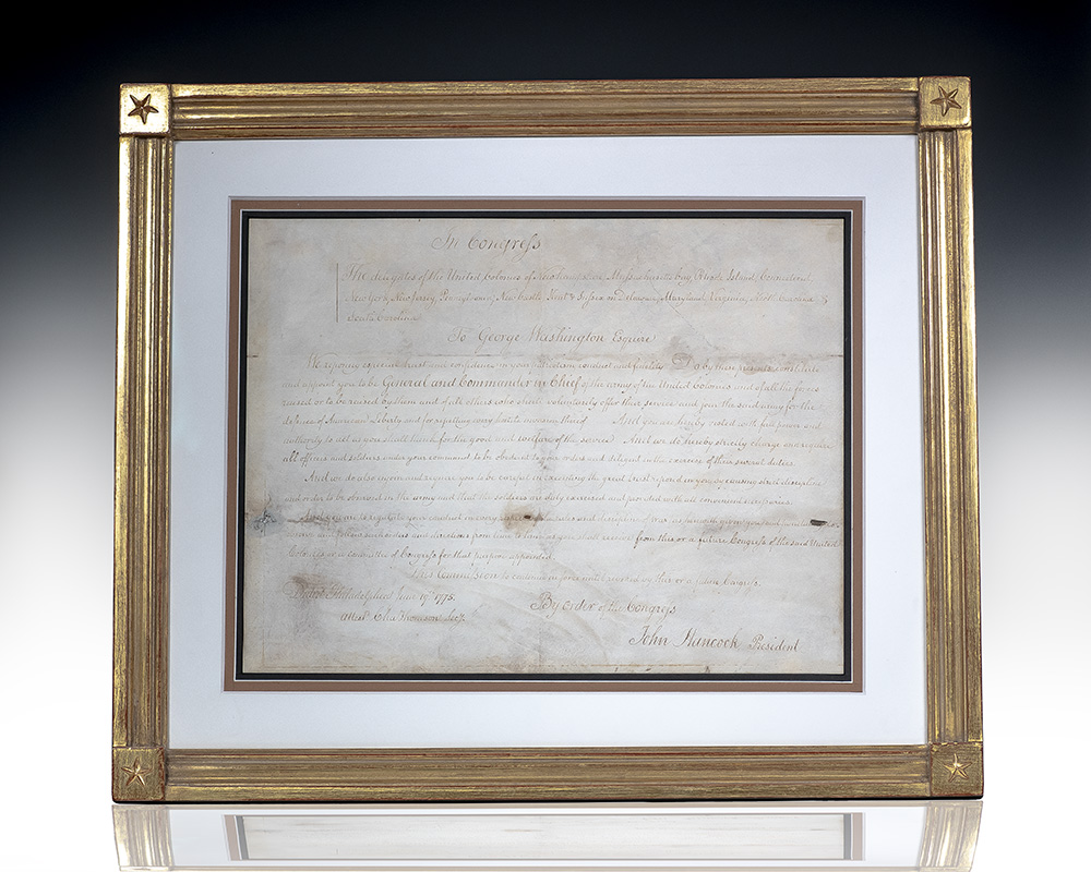 George Washington's Commission as General and Commander in Chief of the ...