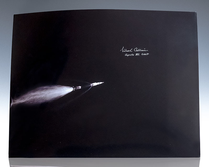 Michael Collins Signed Saturn V First Stage Separation Oversized ...