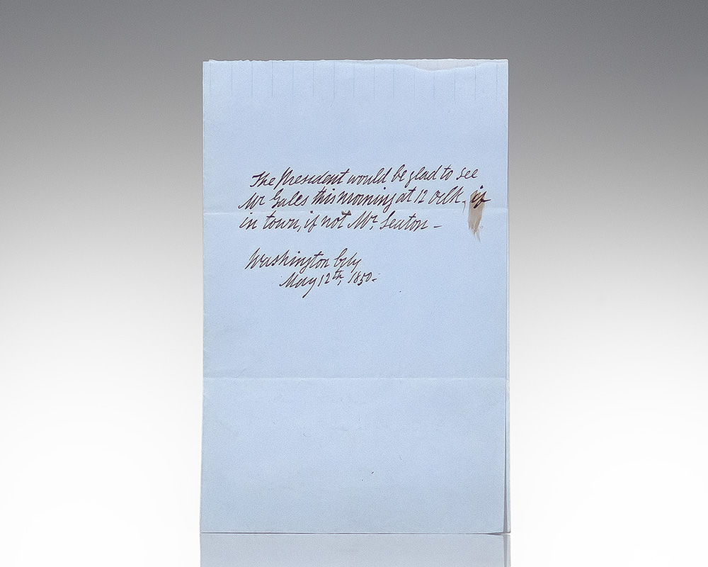 Zachary Taylor Autograph Note. - Raptis Rare Books | Fine Rare and ...