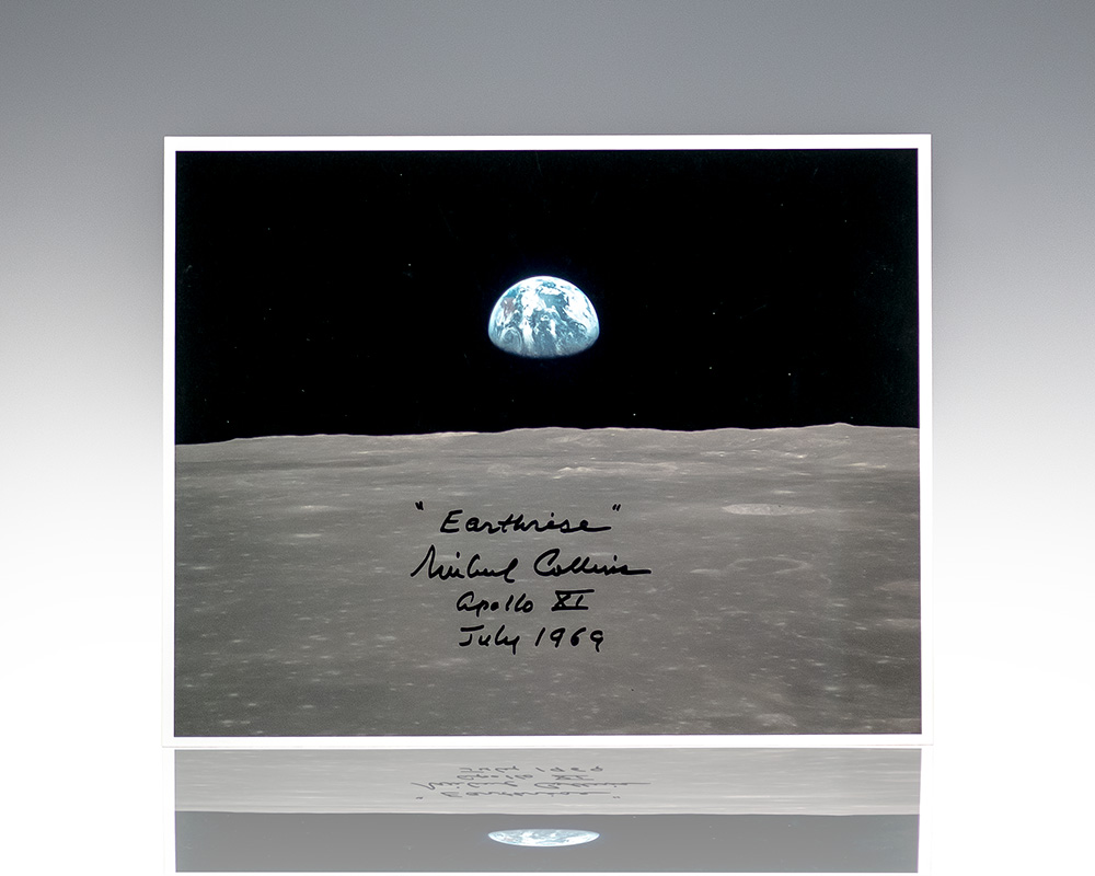 Michael Collins Signed Earthrise Photograph