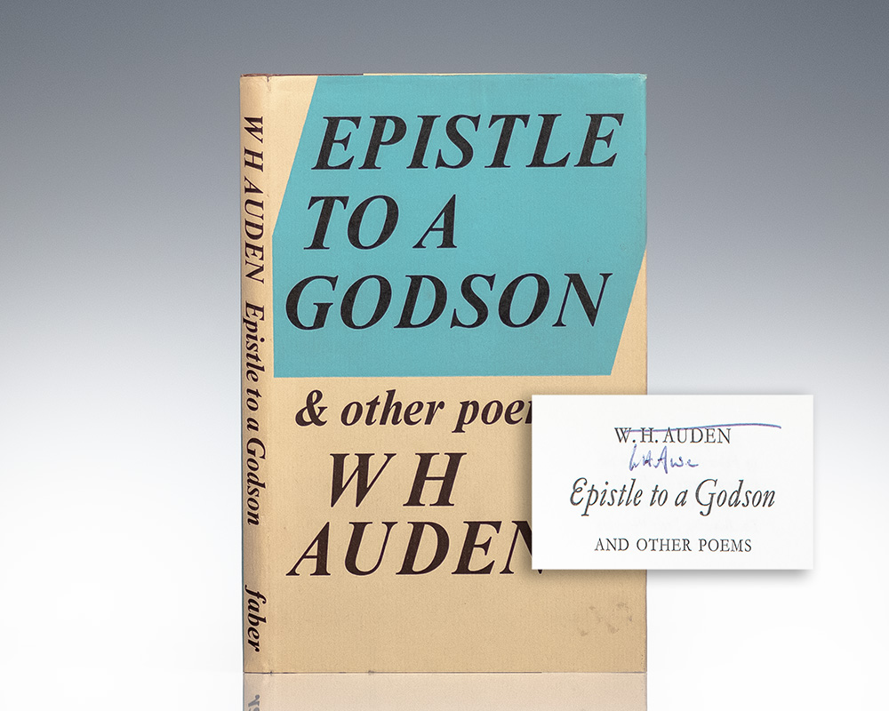 Epistle To A Godson & Other Poems. - Raptis Rare Books | Fine Rare and ...