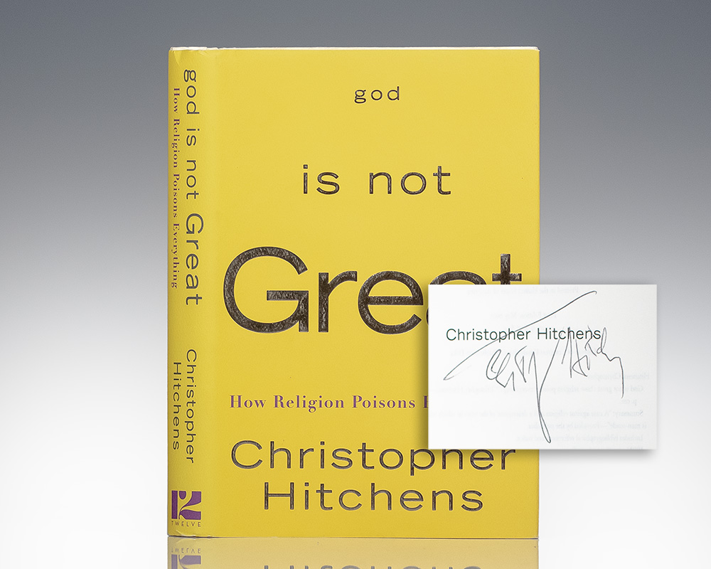 God is Not Great Christopher Hitchens First Edition Signed Rare Book