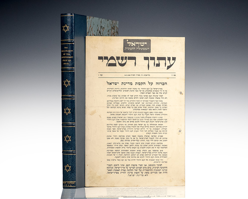 Declaration of the Independent State of Israel. - Raptis Rare Books ...