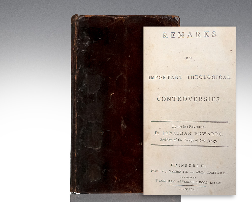 Remarks on Important Theological Controversies. - Raptis Rare Books ...