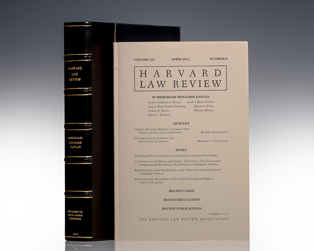 Harvard Law Review. - Raptis Rare Books | Fine Rare and Antiquarian ...