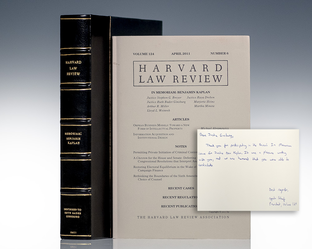 Harvard Law Review. - Raptis Rare Books | Fine Rare and Antiquarian ...