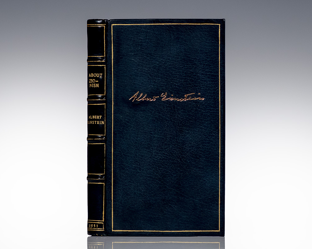 About Zionism: Speeches and Letters. - Raptis Rare Books | Fine Rare ...