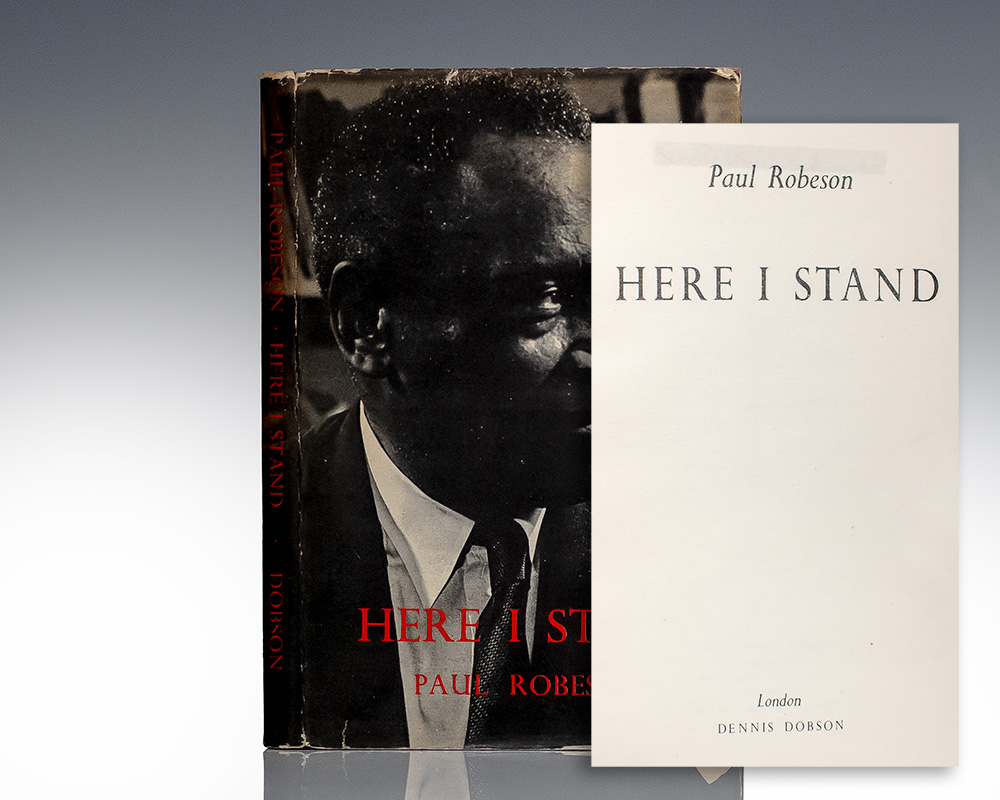 Here I Stand. - Raptis Rare Books | Fine Rare and Antiquarian First ...