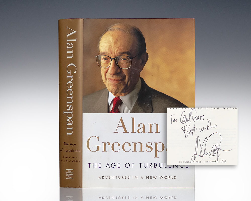 Age of Turbulence Alan Greenspan First Edition Signed