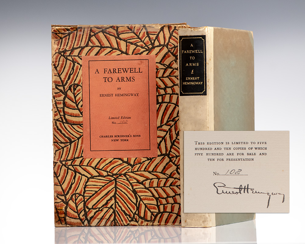 A Farewell To Arms Ernest Hemingway Signed Limited Edition