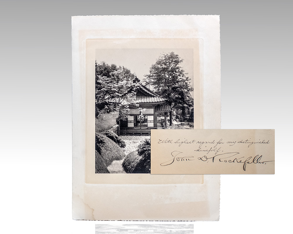John D. Rockefeller Signed Christmas Card. - Raptis Rare Books | Fine ...