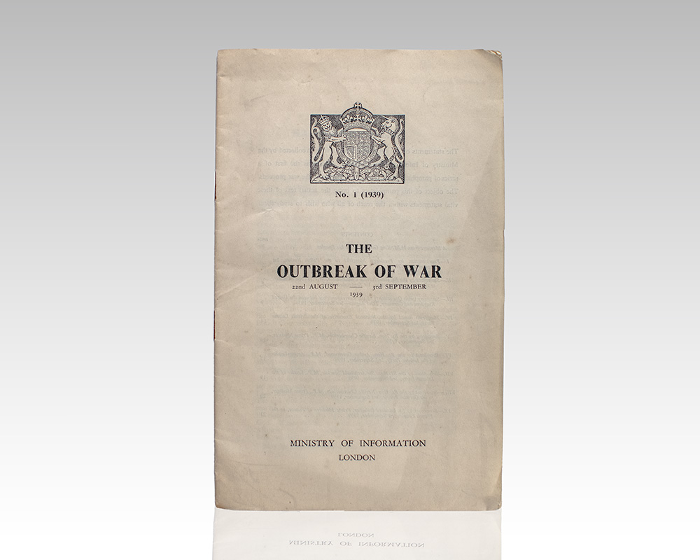 The Outbreak of War: 22nd August - 3rd September, 1939. - Raptis Rare ...