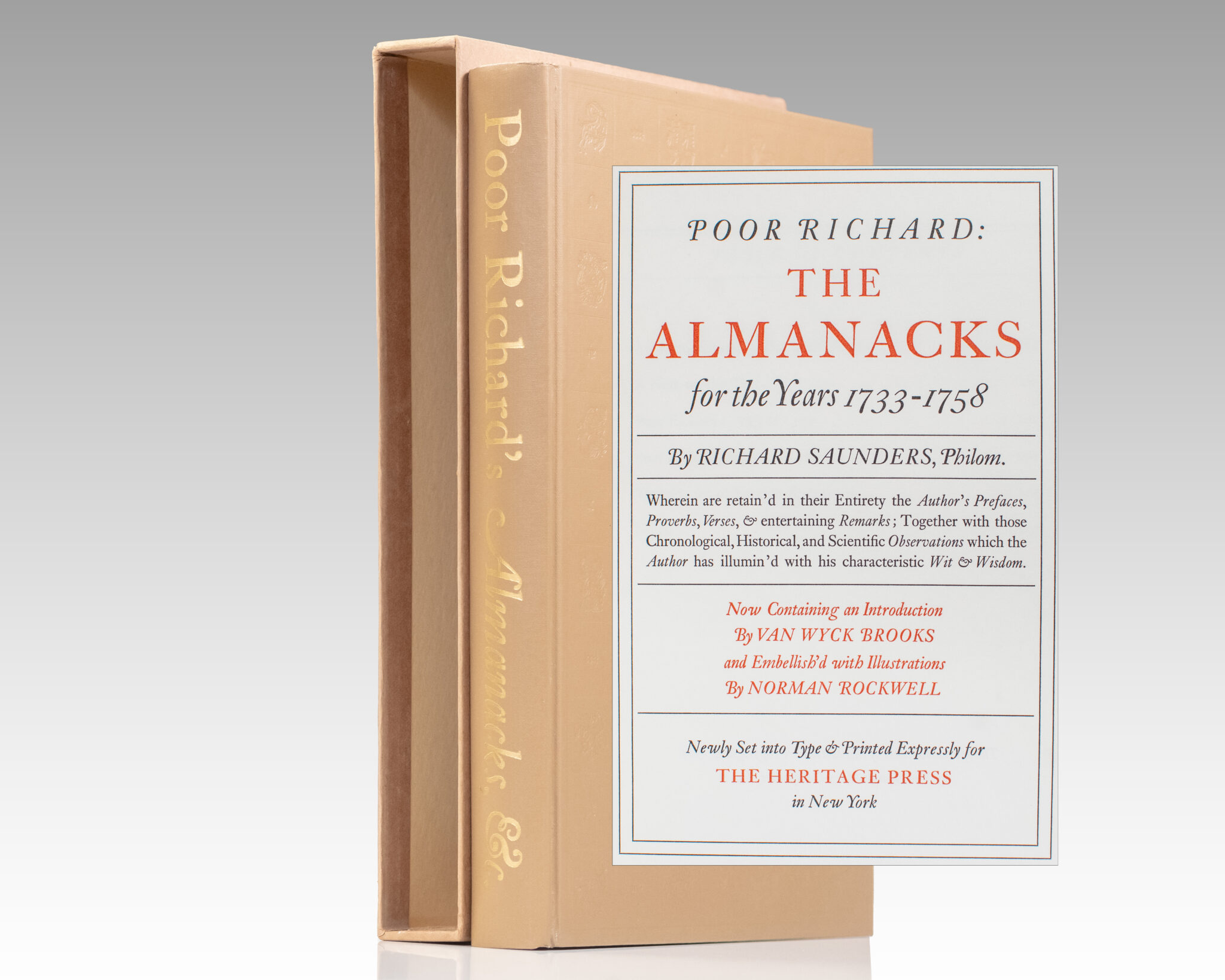 Poor Richard: The Almanacks for the Years 1733-1758. - Raptis Rare ...