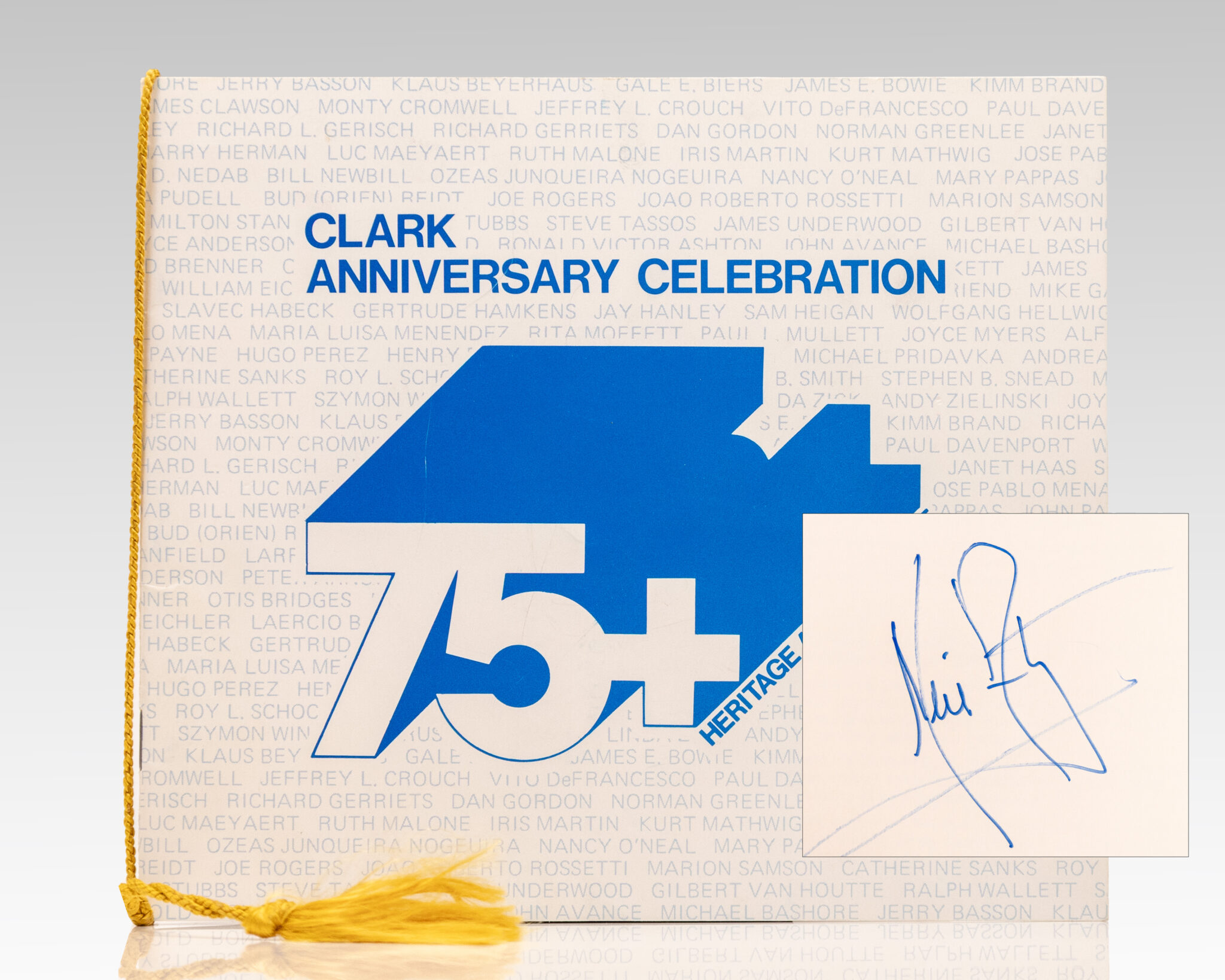 Neil Armstrong Twice Signed Clark Anniversary Celebration Program ...