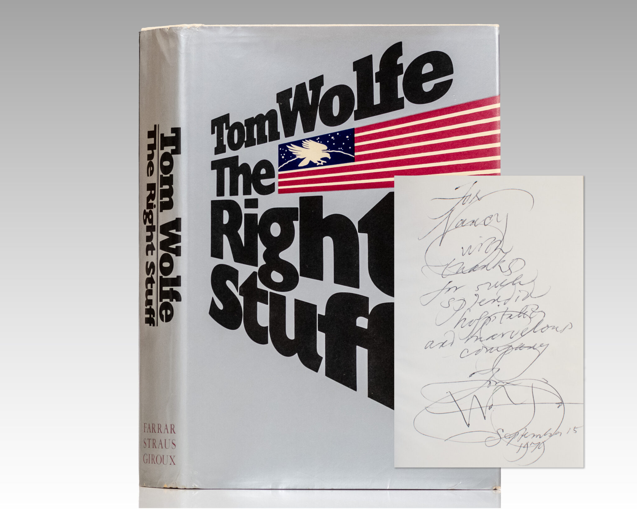 The Right Stuff Tom Wolfe First Edition Signed John Glenn Chuck Yeager